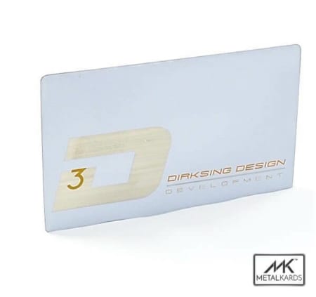 Genuine White Metal Business Cards At MetalKards.com