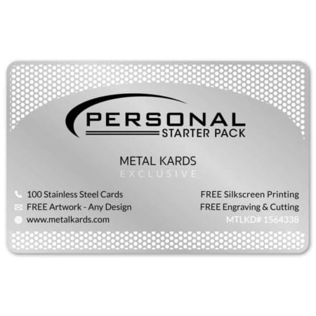 Personal Metal Cards Package - Cheap Metal Cards @ MetalKards