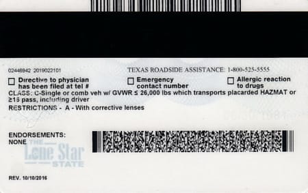 DRIVERS LICENSE FRONT – Metal Kards